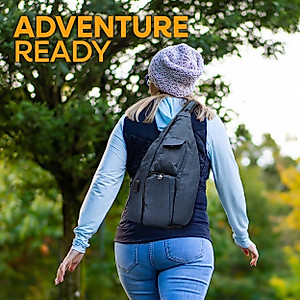 Nupouch Rucksack Bag, Anti-Theft Crossbody Sling, Backpack, Soho Collection Olive