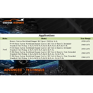 OzCoolingParts 66mm 4 Row Core Aluminum AE833 Radiator for 1966-1979 F100 F150 F250 F350 Bronco Chevy V8 Engine