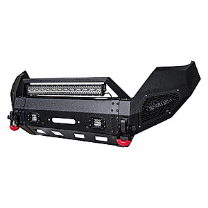 LUYWTE Fit 2016-2023 Tacoma Steel Front and Rear Bumper With Winch Plate&Tire Carrier&LED Lights（Black Texture）