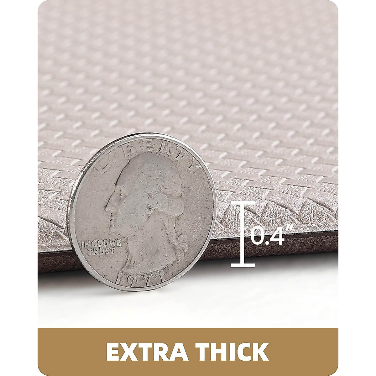 Color&Geometry Kitchen Rugs, Kitchen Runner Rug Kitchen Floor Mat, Cushioned Anti-Fatigue Kitchen Mat, Non Slip Waterproof Comfort Standing Padded, Memory Foam Kitchen mat, 17"x59", Beige