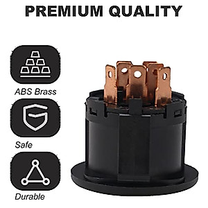 PLQQCY Lawn Mowers Ignition Switch 4 Position with Key for Craftsman, Husqvarna, AYP, Sears, Poulan Pro Riding Lawn Mower Tractor 193350 532193350,6900-49P1,33457,21546319,448017800,725-07527,705064