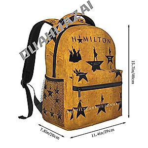 DUAHUAZAI Kid'S Backpack Broadway Musical School Bag For Teens Boys Women Laptop Daypack Traveling Lightweight Book Bags