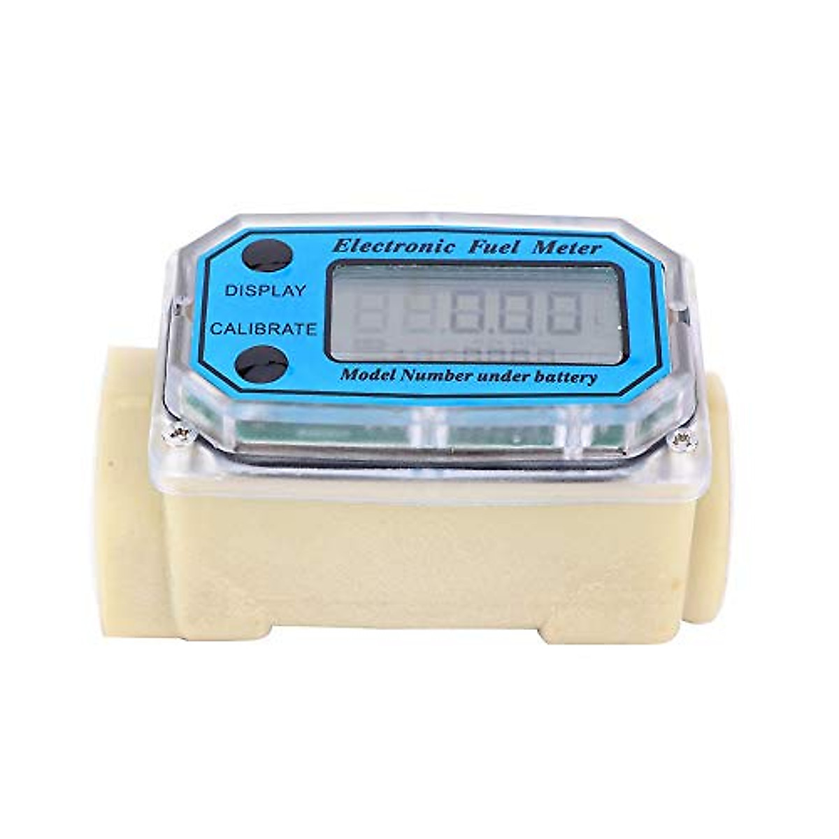 LLW-25PP Flow Meter Inline Digital Display Turbine Meters Blue Plastic ...
