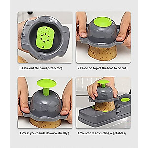 B BSIASIO Vegetable Chopper With Container Onion Chopper, Egg Slicer, Slicer, Vegetable Slicer, Professional food chopper,8 blades