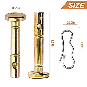 20 pcs Shear Pin and 20 pcs Cotter Pins for Snowblower,Apply to 738-04124 and 714-04040 Snow Blowers Parts Replacement