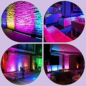 Stage Light Bar, 2Pcs 72W 24LEDs RGB Dj Lights Bar, 3 in 1 Wash Light Bar, Wall Washer Light with DMX Control AutoPlay Sound Activated for Christmas Wedding Dance(40 Inches)