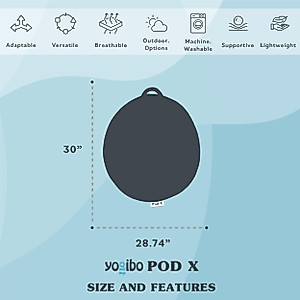 Yogibo Pod X Small Bean Bag Lounger Chair for Adults and Teens with Filling, Soft, Plush, Comfy, Sensory Lounge Beanbag, Washable Cover, Sunset