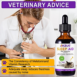 Bivinke Cat Melatonin, Melatonin for Cats, Cat Calming, Cat Anxiety Relief, Anxiety Relief for Cats, Cat Sleep Aid,Helps to Support Restful Sleep for Your Cat - Veterinarian (1 pcs)