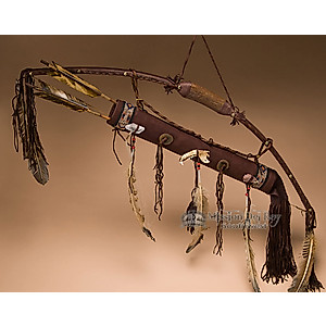 Mission Del Rey Decorative Native American Antler Bow & Deer Skin Quiver Wall Hanging -Navajo