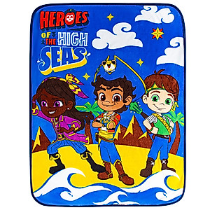 Franco Kids Bedding Super Soft Micro Raschel Throw, 46 in x 60 in, Santiago of the Seas