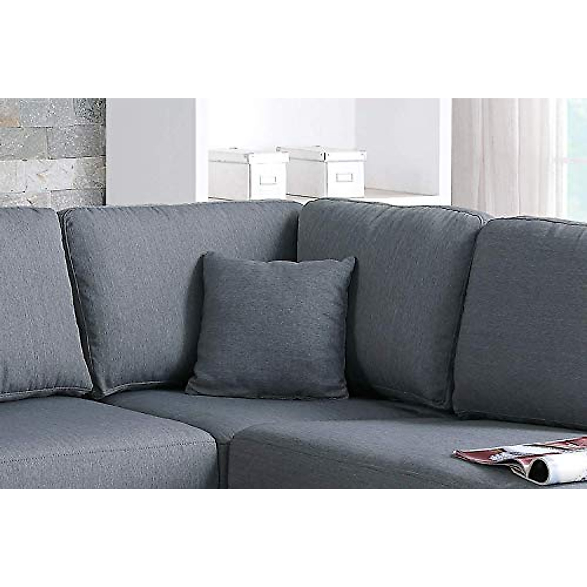 Poundex Upholstered Sofas/Sectionals/Armchairs, Grey