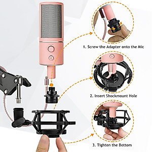 Silence Razer SeirenxShock Mount with Foam Windscreen Cover,Anti-Vibration Suspension Shockmount Mic Holder Clip with Pop Filter to Blocks Out Plosives for Razer SeirenxUSB Streaming Mic Frgyee