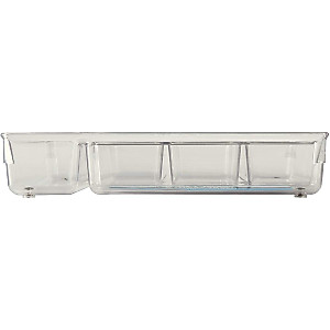 InterDesign Linus 2 in. H x 13.7 in. W x 10.7 in. L Clear Plastic Cutlery Tray