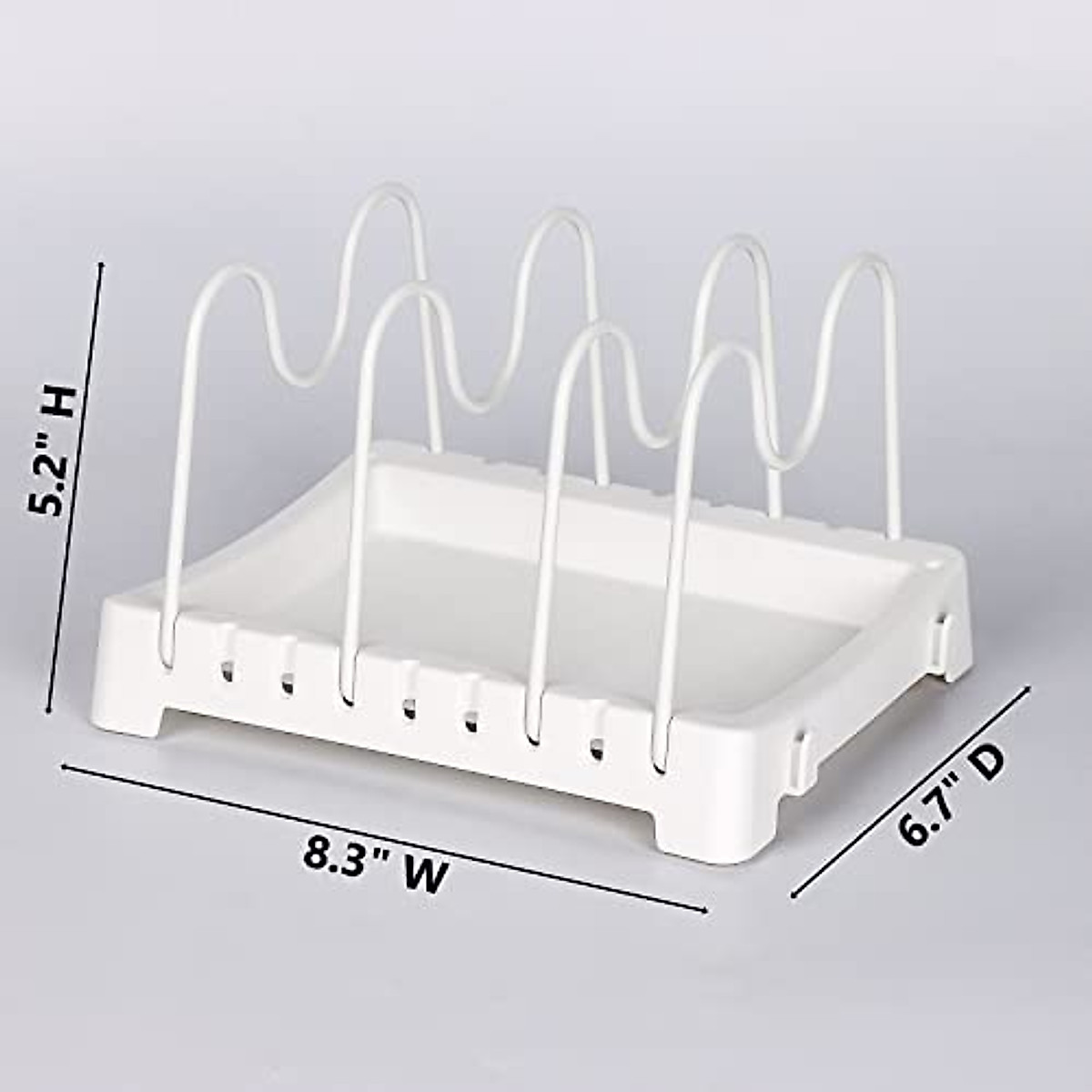 WANCHIY Cookie Sheet Organizer Rack for Cabinet- 3 PACK Pot and Pan Organizer for Cabinet, Adjustable Cutting Board Organizer, Baking/Lid/Dish/Plates/Pan Organizer Rack for Cabinet(White)