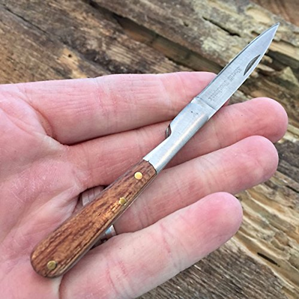 SHERIFF Toothpick Tactical Folding Pocket Knife Carbon Sharp Blade Stainless Handle 212071-SF