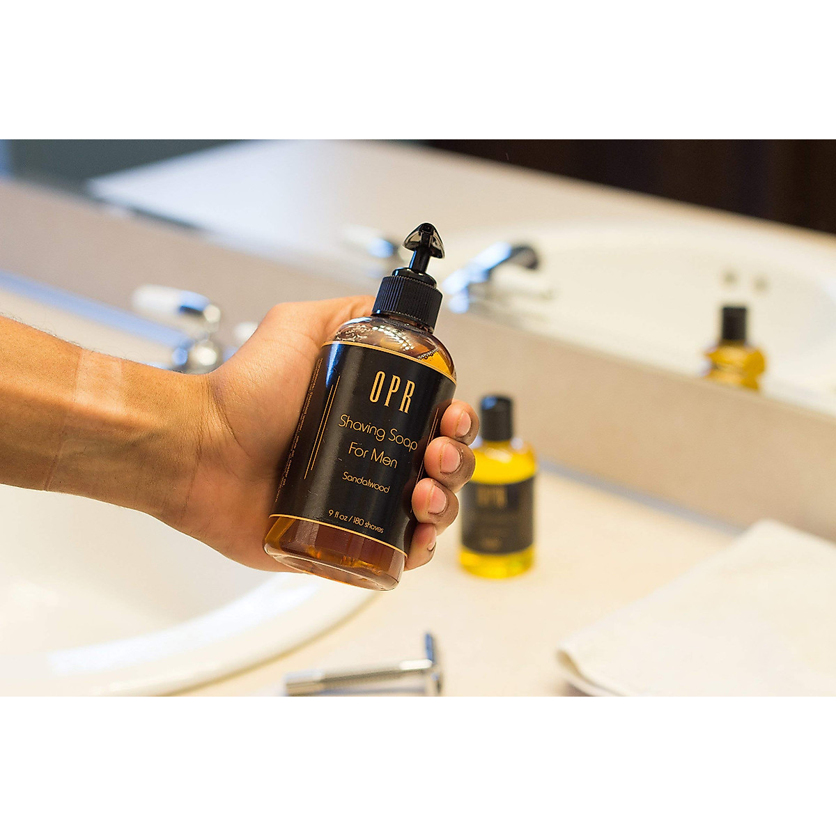 OPR's Sandalwood Shave Soap is a Soothing Foam-Free Shaving Cream for Men that Gives Superior Lubrication, Leaves Skin Smooth, Smells Great, and Provides Up To 180 Shaves, No Shaving Soap Bowl Needed