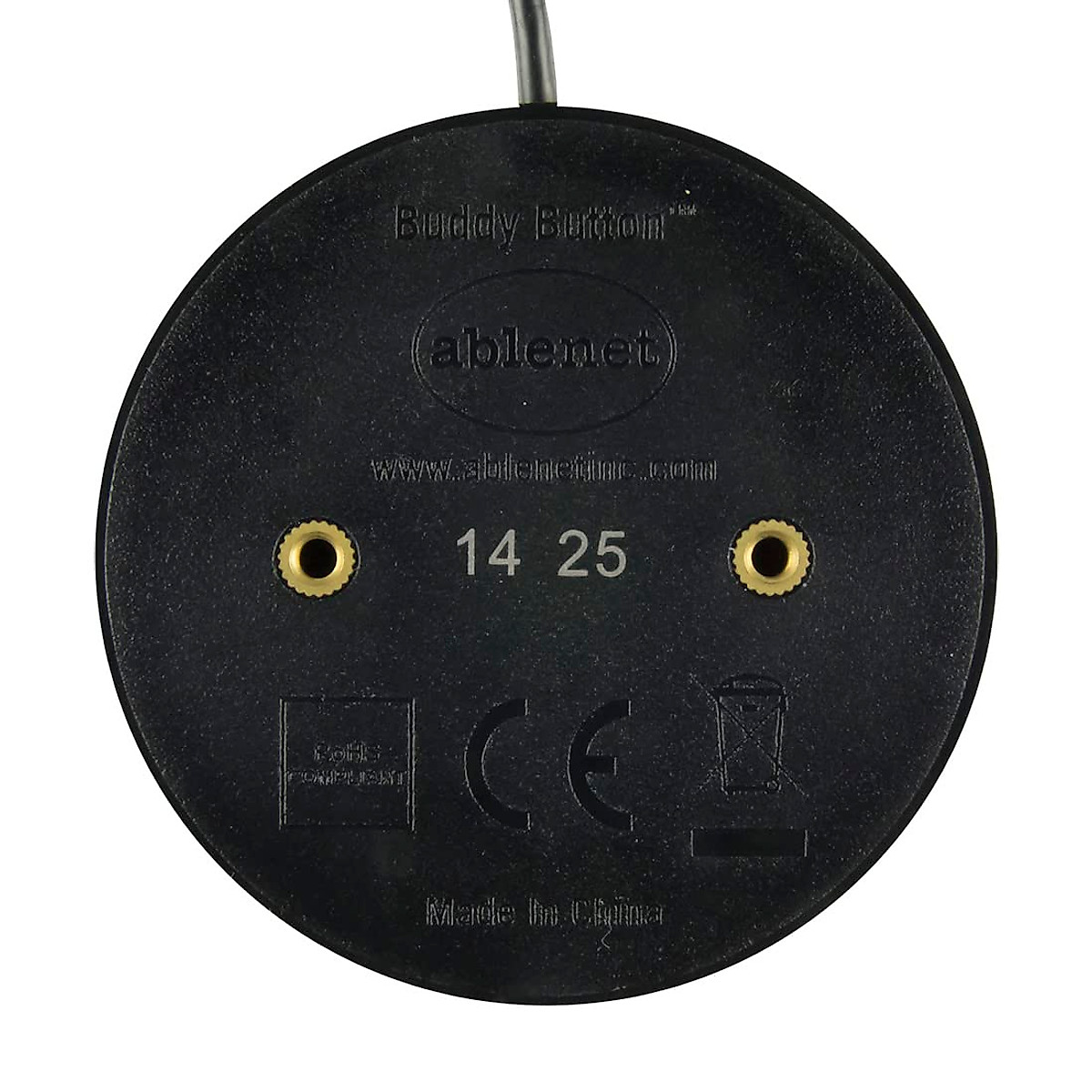 AbleNet Buddy Button Switch Yellow - Assistive Technology Interactive Switch for Communication and Accessible Play - Product# 57500