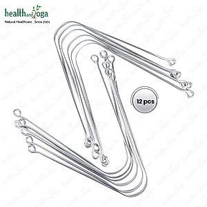 HealthAndYoga™ Oral Hygiene Tongue Scrapers – 24pcs Bulk Pack Disposable Metal Tongue Cleaners - qSwipe Lite Copper Tongue Cleaners (12 pack) + SteloSwipe Lite Stainless Steel Scrapers (12 Pack)