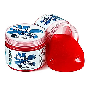 DNA MOTORING TOOLS-00254 Car Cleaning Jelly Auto Detailing Tool Universal Car Clean Gel Auto Interiors Home & Office Electronics Cleaning,Red