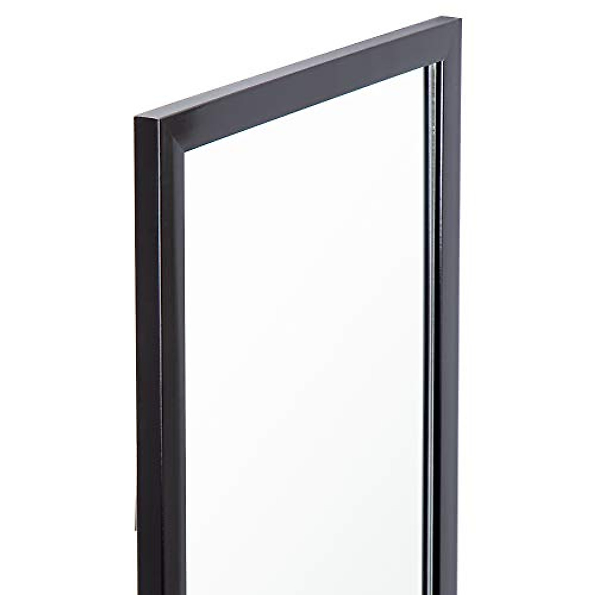 Truu Design Over-The-Door Classic Full Length Mirror,12 x 48 inches, Black, Wall Mounted Mirror, Large Body Mirror with Rectangular Framed for Bedroom Bathroom Living Room Décor