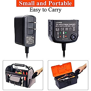 LALAFO LCS1620 20V Lithium Battery Charger Compatible with Black & Decker 16V 20V MAX Li-ion Battery LB20 LBX20 LBXR20 LBXR2020-OPE LBXR2520 LBX4020 LB2X4020 LBXR16 BL1514
