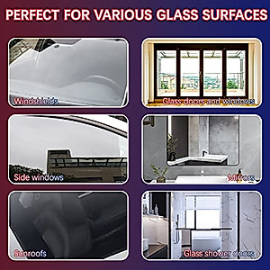 Car Glass Cleaner with Sponge, Car Glass Oil Film Cleaner, Glass Cleaner for Auto and Home Eliminates Coatings, Bird Droppings, and Water Spots, Quick and Easy Solution to Restore Glass to Clear(150g)