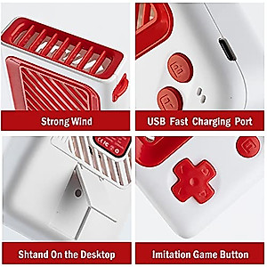 MONTENMIN Portable Mini Fan Rechargeable Battery-Operated Handheld Fan with Adjustable Lanyard, 3 Speeds Vertical Air Flow Personal Desk Fan with Aromatherapy Pad for Kids Home Office Outdoor Travel