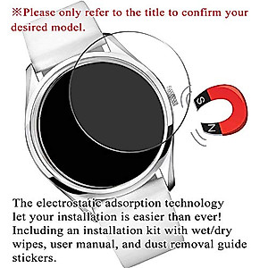 Synvy [3 Pack] Tempered Glass Screen Protector, Compatible with Gucci YA1264065A 9H Film Smartwatch Smart Watch Protectors