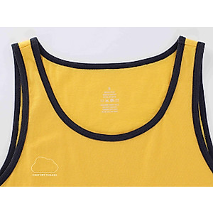 Vetemin Mens Premium Basic Solid Vintage Athletic Active Sports Jersey Tank Top Casual Shirts H.Oatmeal/Rusty L