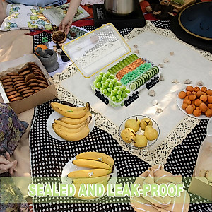 Zansens Travel Charcuterie Board with Lid,Snackle Box Container,Tackle Box for Snacks,Removable Dividers,Snacklebox,Keep Snacks Dry and Fresh,For Beaches, Picnics, Parties Organizer for Refrigerator
