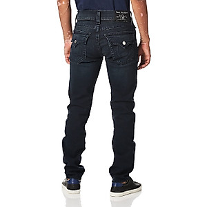 True Religion mens Geno Big T Low Rise Slim Fit With Back Flap Pockets Jeans, Last Call, 36W x 34L US