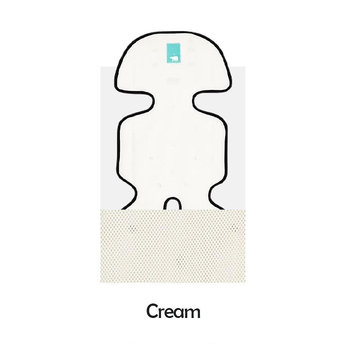 POLED Airluv New Version - Toddler Car Seat Cooling Liner/Keeps Your Baby Cool and Comfortable/Adjustable Fan Speed/Suitable for Everywhere (Cream)