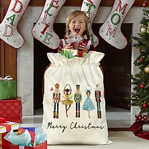 Horaldaily 3PCS Christmas Gift Bag Christmas Sacks for Presents 16x20 Inch,Merry Christmas Falala Stocking Storage Sack Present Xmas Gift Bags Party Favors Bags