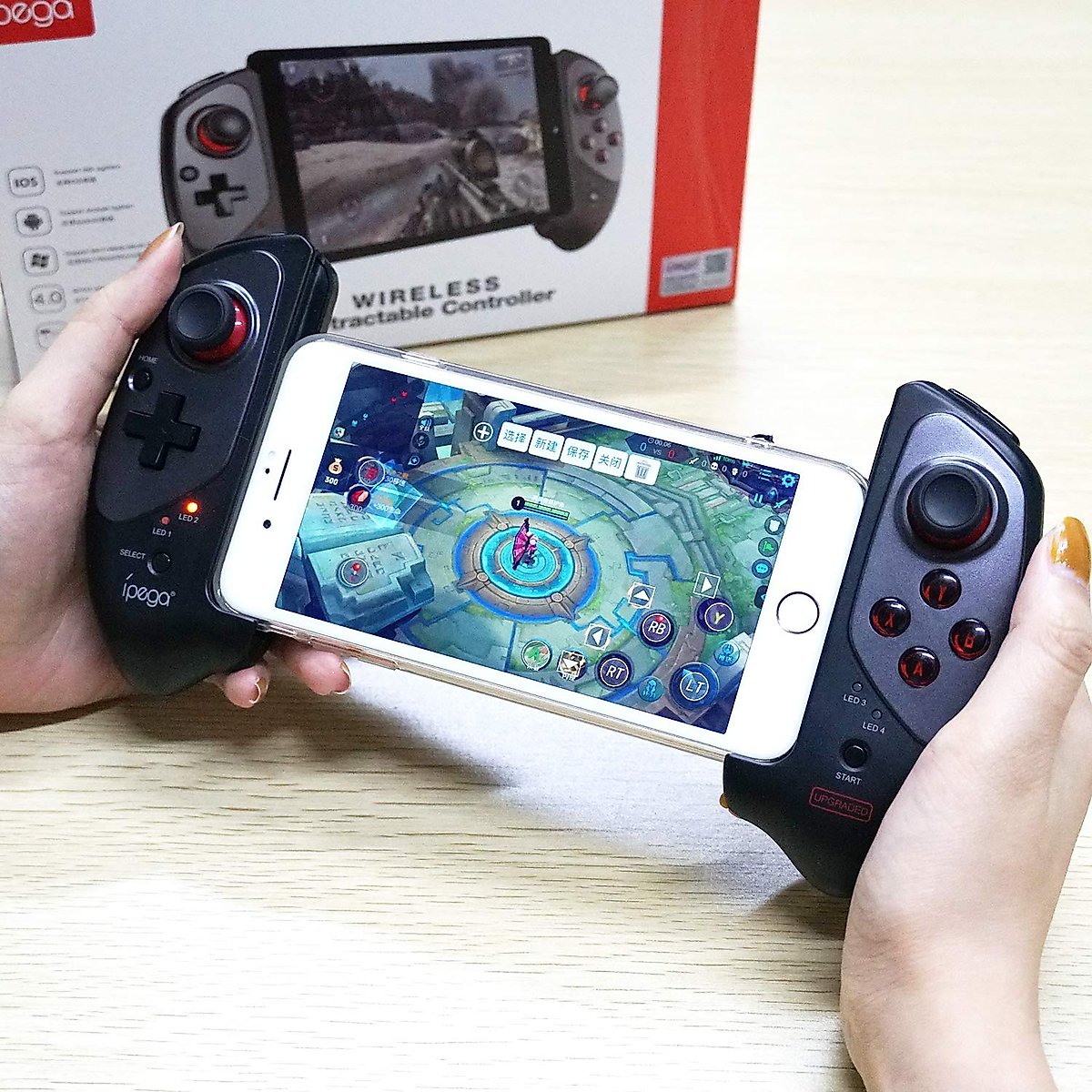 Mcbazel PG-9083s Wireless 3.0 Stretching Extendable Gamepad Telescopic Game Controller Joystick Pad for 5-10 inch Android Smart Phone Tablet Windows PC (NOT for iOS)