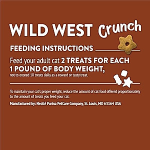 Purina Friskies Cat Treats, Party Mix Wild West Crunch - (Pack of 10) 2.1 oz. Pouches