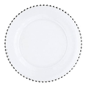 KOWMcp Dinner Plates Western Food Plate Gold Bead Plate Glass Disc (Color : 2)