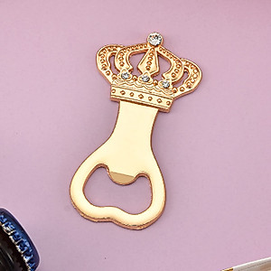 VZCBZC 50Packs Gold Crown Bottle Openers for Baby Shower, Wedding, and Birthday Party Favors - Elegant and Practical Gift for Guests