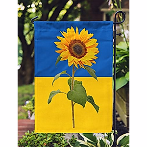 Ukraine Garden Flags ,Pigeon and Sunflower Ukrainian Flag National Flower Flags 12x18 Inch Double Sided (Color D)