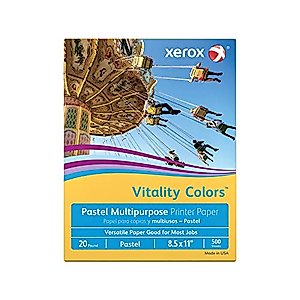 Xerox® Vitality Colors™ Multipurpose Printer Paper, Letter Paper Size, 20 Lb, 30% Recycled, Goldenrod, Ream Of 500 Sheets