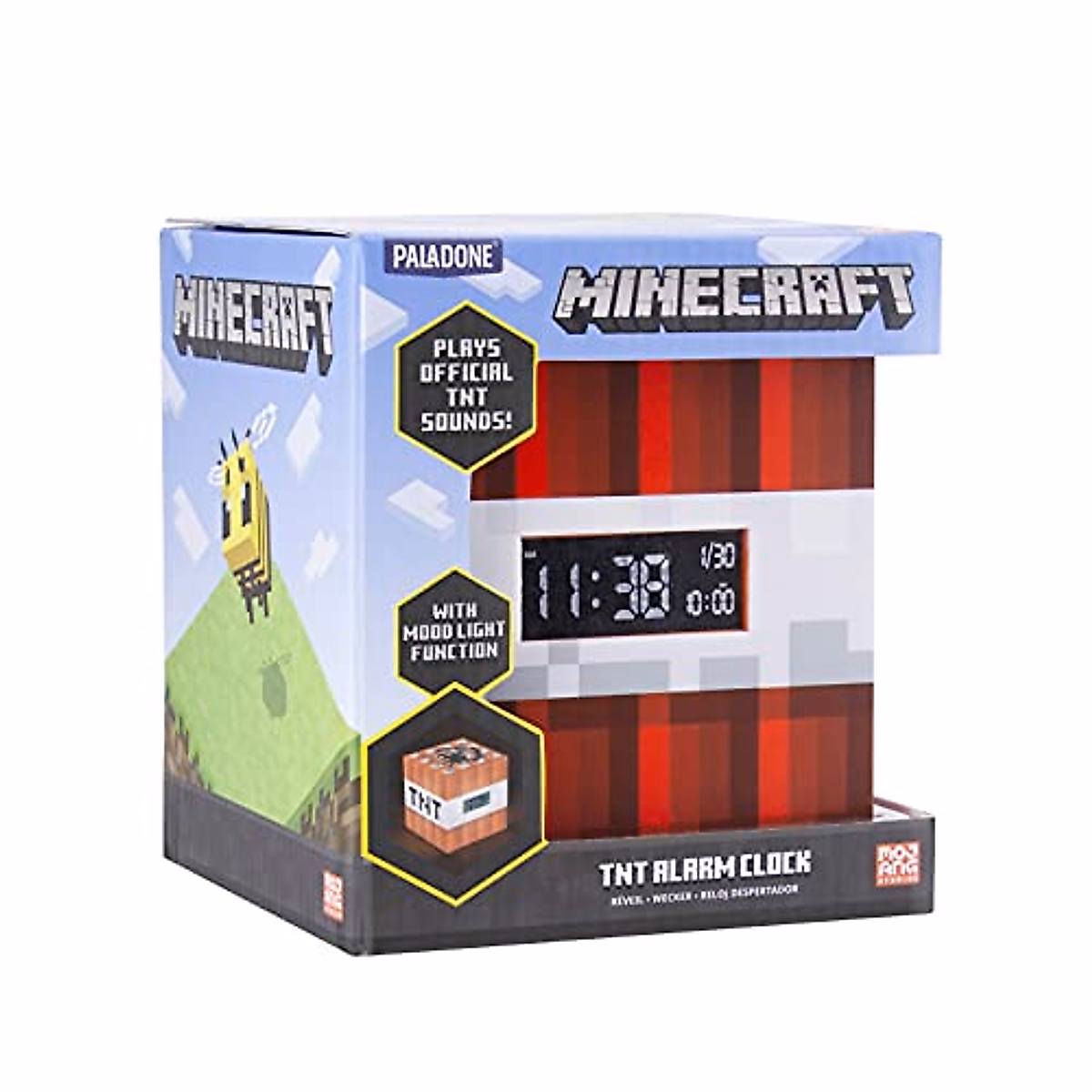 Paladone Minecraft TNT Alarm Clock | Officially Licensed Merchandise