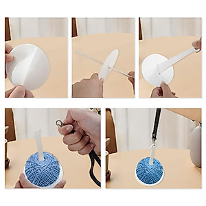 Acrylic Wrist Yarn Holder,Portable Yarn Holder Spinner with Wrist Strap,Yarn Ball Holder for Crocheting,Ball Minder Yarn Spinner Stand Crocheting Supplies Gifts for Knitting Craft Lovers(White)