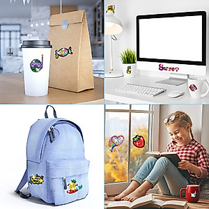 Zonon 36 Pieces Diamond Stickers, Gem Diamond Art Stickers Kits for Kids Create Your Own Painting Craft Cute DIY Diamond Craft Kit for Girls Boys