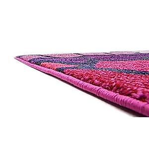 Unique Loom Estrella Collection Geometric, Abstract, Colorful, Modern, Mosaic Area Rug, 7 x 10 ft, Multi/Blue