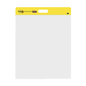 Post-it Easel Pad, 20 in x 23 in, White, 20 Sheets/Pad, 2 Pads/Pk, Mounts to surfaces with Command Strips included (566)