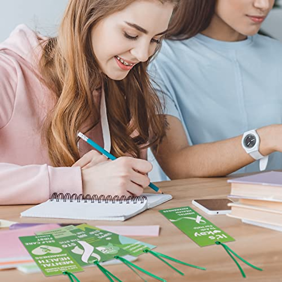 Set of 120 Mental Health Awareness Bookmarks Stop The Stigma Bookmarks Know Science No Stigma Bookmarks for Fundraiser Event Classroom Stationery Handout Supplies, 6 Styles