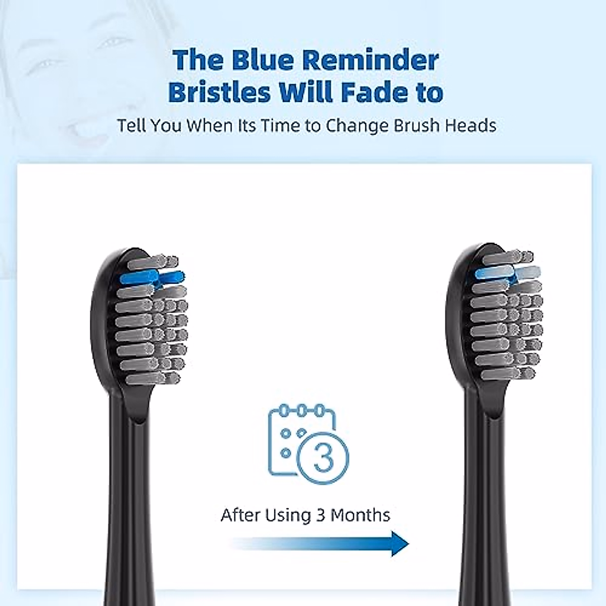 Replacement Flossing Toothbrush Heads(6-pc) Fit for Waterpik Sonic Fusion 2.0 SF-01, SF-02, SF03 & SF-04 Tooth Brush Refill Pisoniclea(SF-Black)