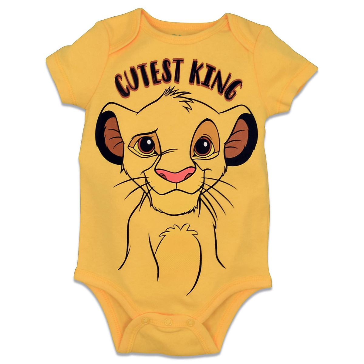 Disney Lion King Infant Baby Boys 5 Pack Short Sleeve Bodysuits Lion King 18 Months