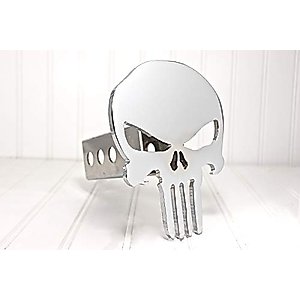 Custom Hitch Covers 12779-Chrome Punisher Skull Hitch Cover, 2"