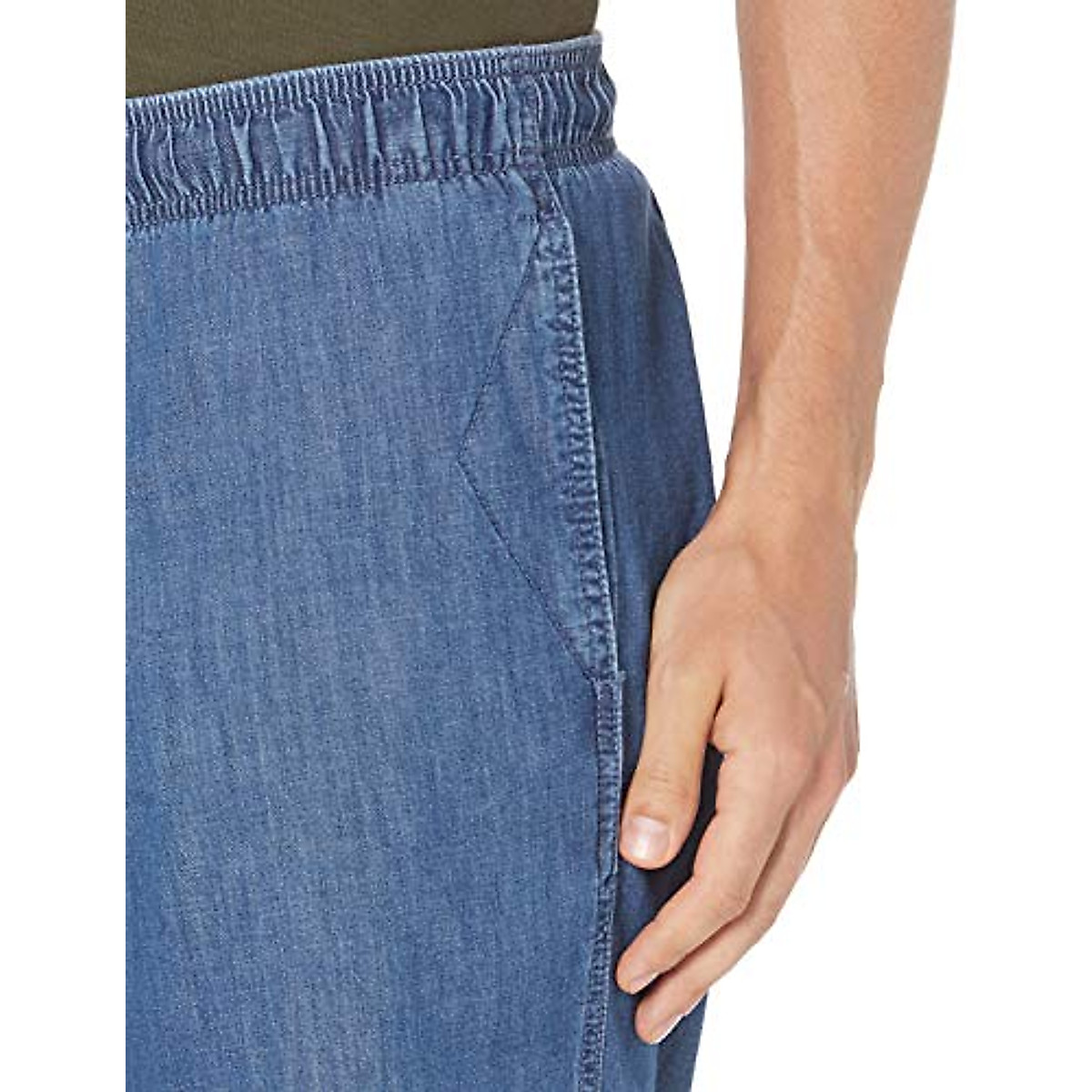 Amazon Essentials Men's Drawstring Walk Short (Available in Plus Size), Medium Wash Chambray, XX-Large