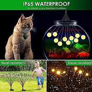 Firefly Garden Lights Solar - Swaying Outdoor Waterproof, Warm White 20 Led